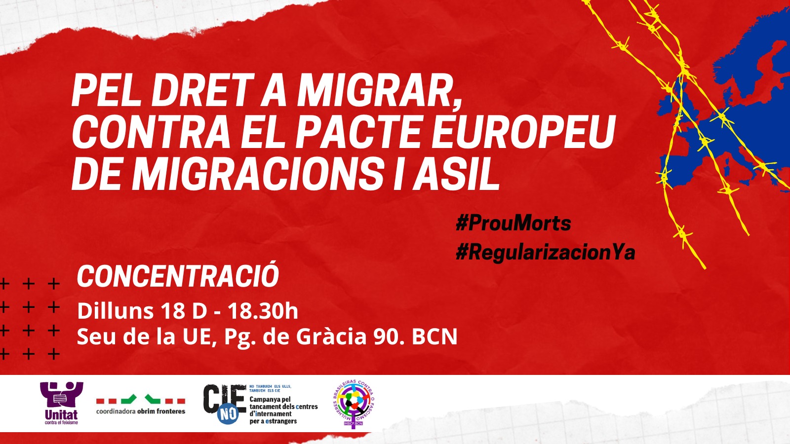 No al Pacte Europeu de Migracions i Asil! #PEMAmata | Unitat contra el ...